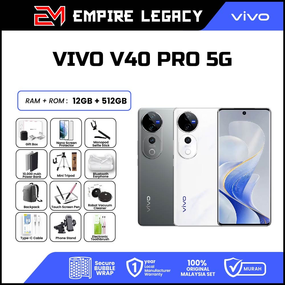 VIVO V40 PRO 5G [(12+12)GB RAM 512GB ROM] - ORIGINAL MALAYSIA | Shopee Malaysia