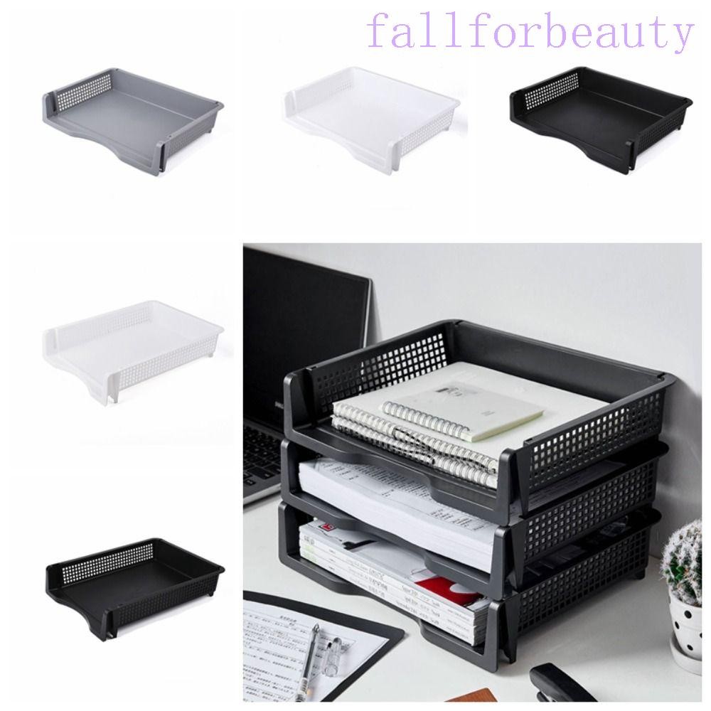 FALLFORBEAUTY Stackable File Rack, Desktop Organizer File Organizer A4 ...