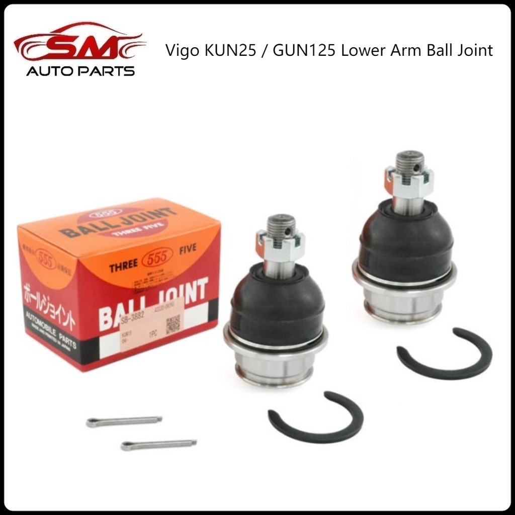 Toyota Hilux Vigo KUN25 / GUN125 Lower Arm Ball Joint 1Set ( Sankei 555 ...