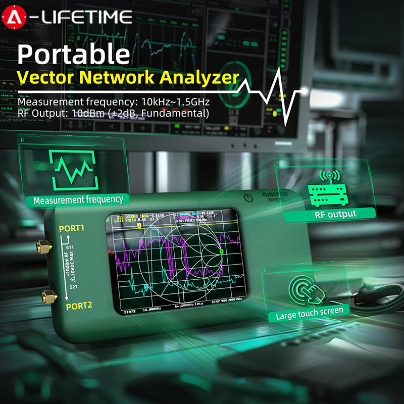 3.98 Inch Vector Network Analyzer 10k-1.5GHz Standing Waves MF HF VHF ...