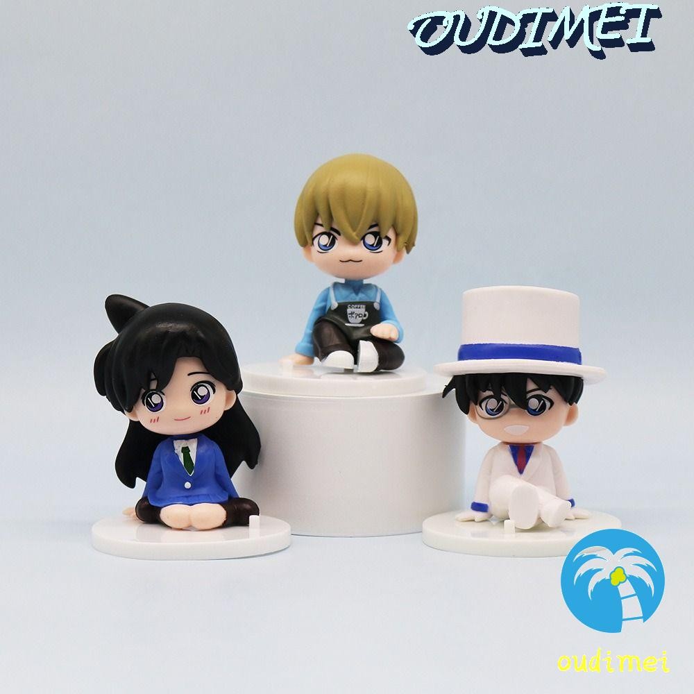 OUDIMEI 8pcs/set Detective Conan Figure Toy, Sitting 3D Detective Conan ...