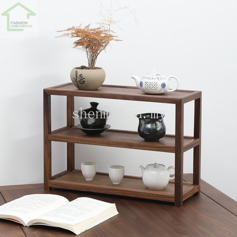 Black Walnut Tea Space Tea Cup Tea Set Display Desktop Storage Display ...