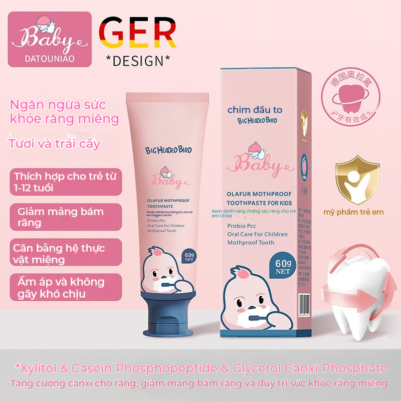 Big Head Bird Infant Olafluoride Children's Toothpaste Low Fluoride ...