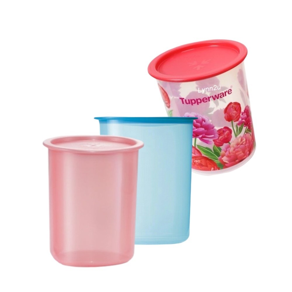 Tupperware Bloom Delight /Royale Bloom /Peonies One Touch Canister Junior (1) 1.25L | Shopee ...