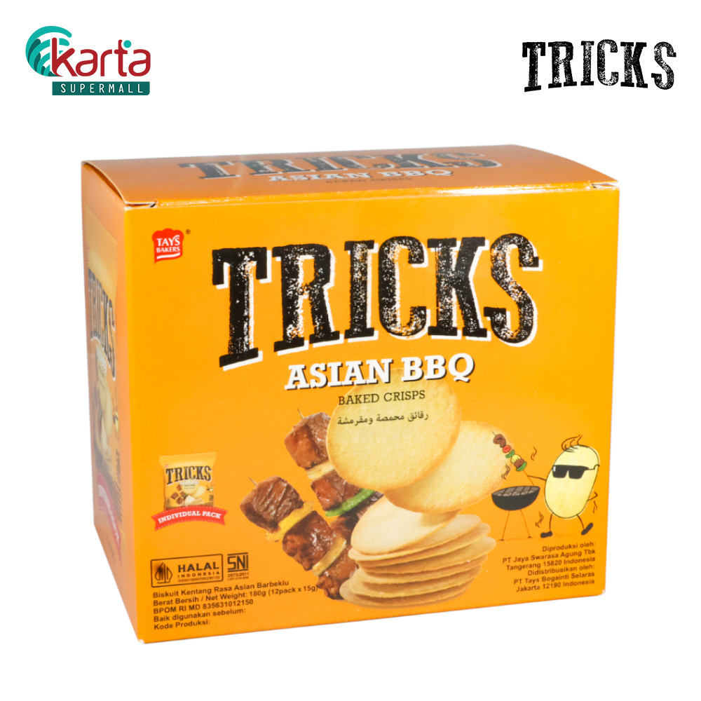 TRICKS Potato Baked Crisps (Asian BBQ) (15g x 12 packs) | Shopee Malaysia
