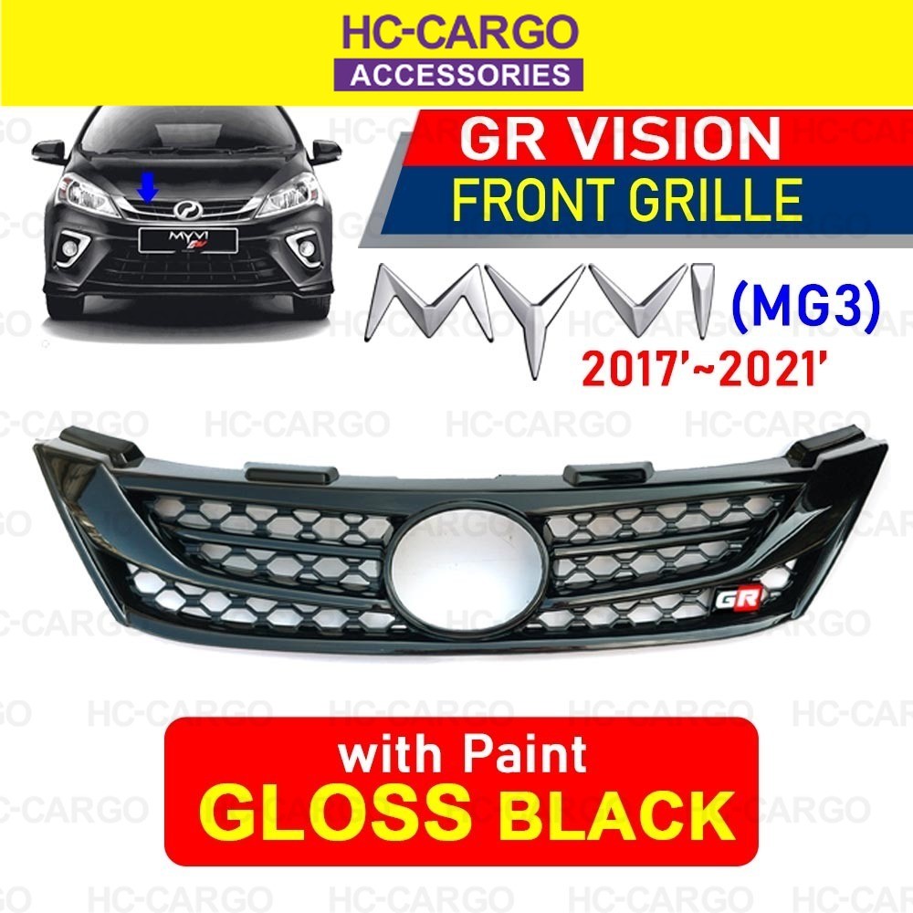 Perodua Myvi G3 MG3 2017 - 2021 GR Sport Front Grill Painted Pre ...