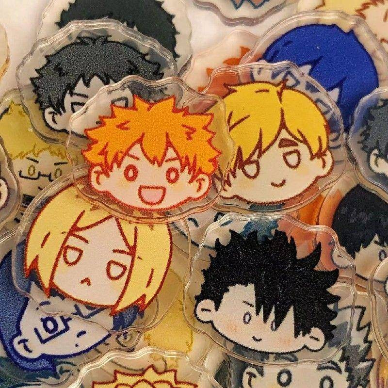 Haikyuu 2CM Acrylic DIY Pieces Hinata Kageyama Nishinoya Tsukishima ...