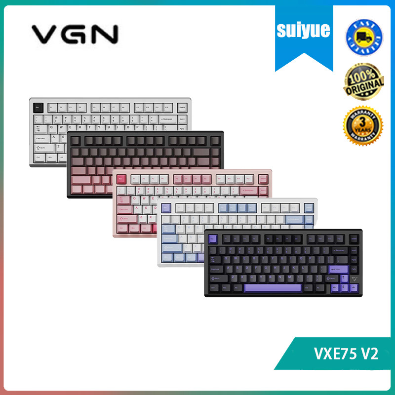 VGN VXE75 V2 three mode customized CNC aluminum alloy mechanical keyboard, gateway structure ...