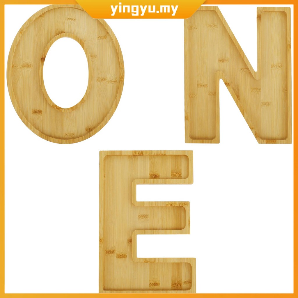 3Pcs One Shaped Charcuterie Letter Box Wood Decorative Cheese Letter ...