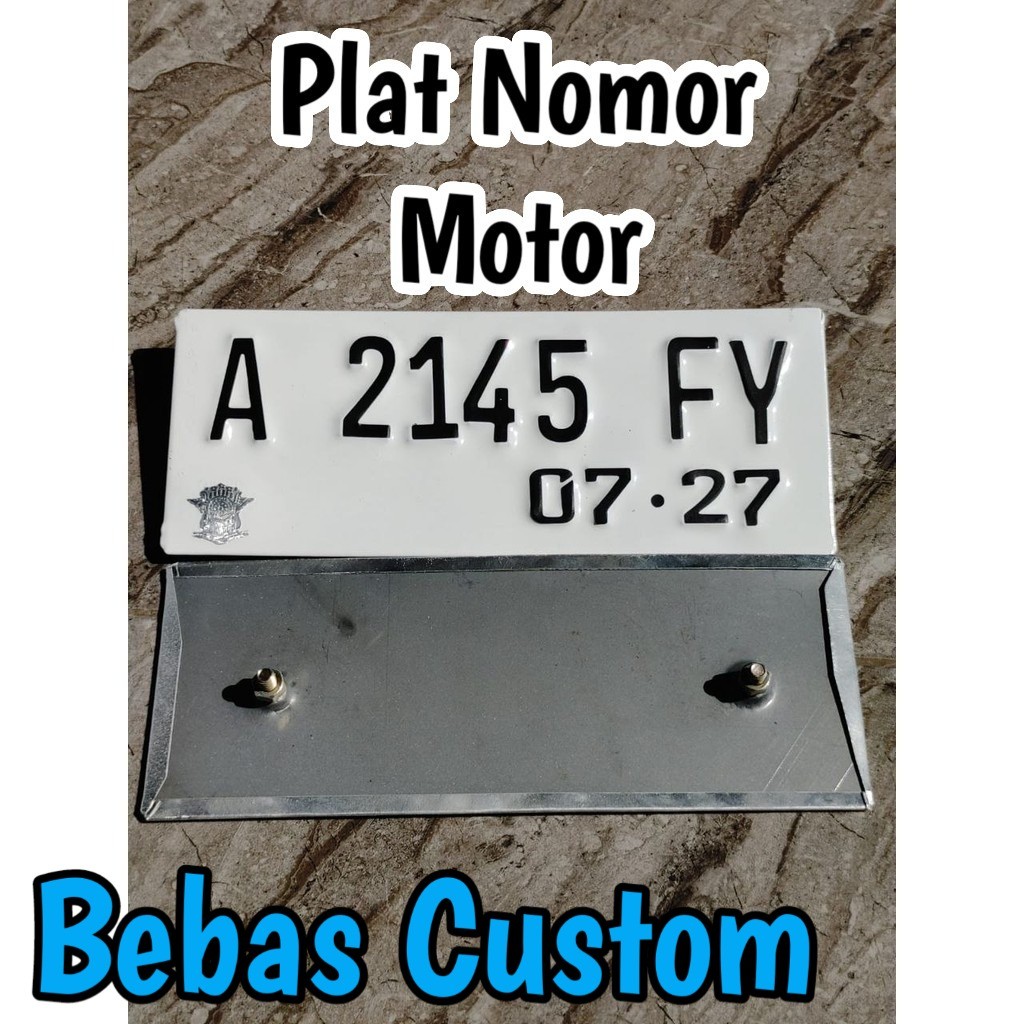 Custom Motorcycle Number Plate Latest Font Embedded Bolts | Shopee Malaysia