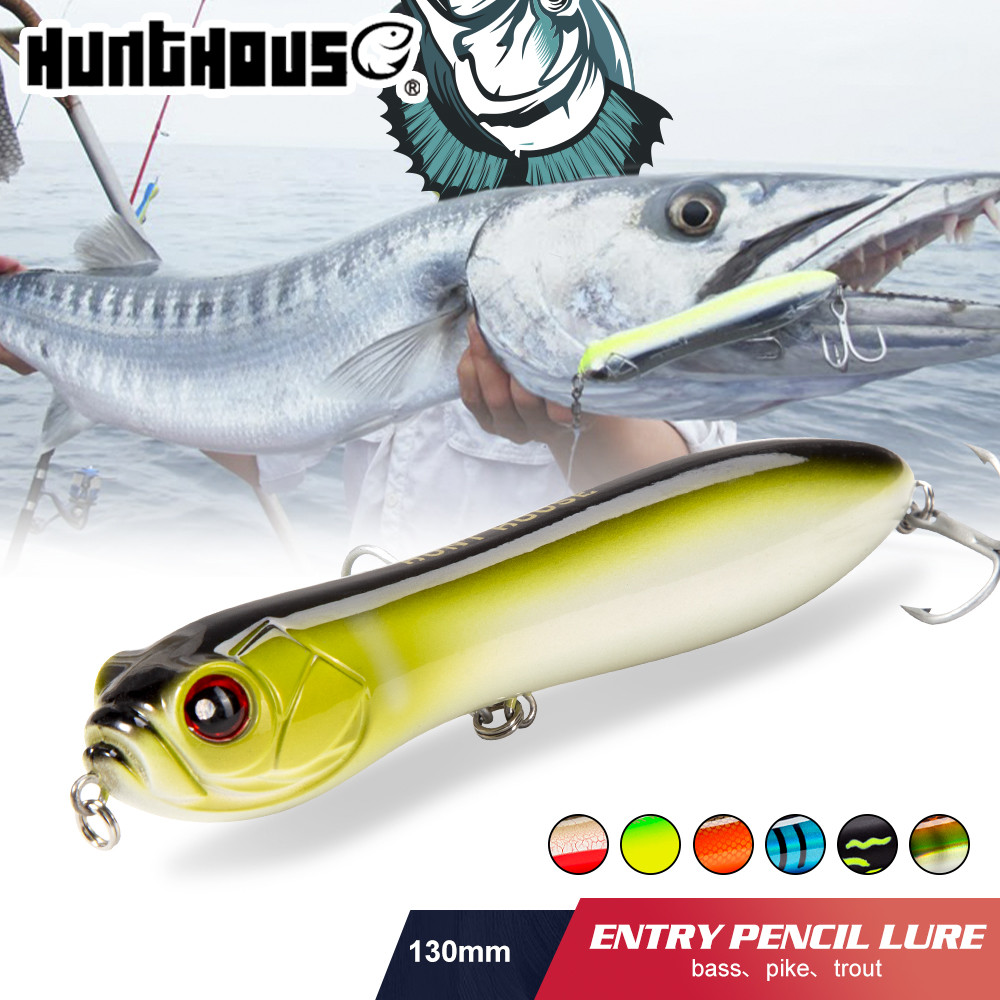 Hunthouse Fishing Lure Noisy Pencil With Ball Rattle Stickbait 130mm ...