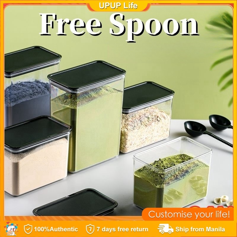 1L Acrylic Airtight Tupperware Food Storage Milk Powder Container ...