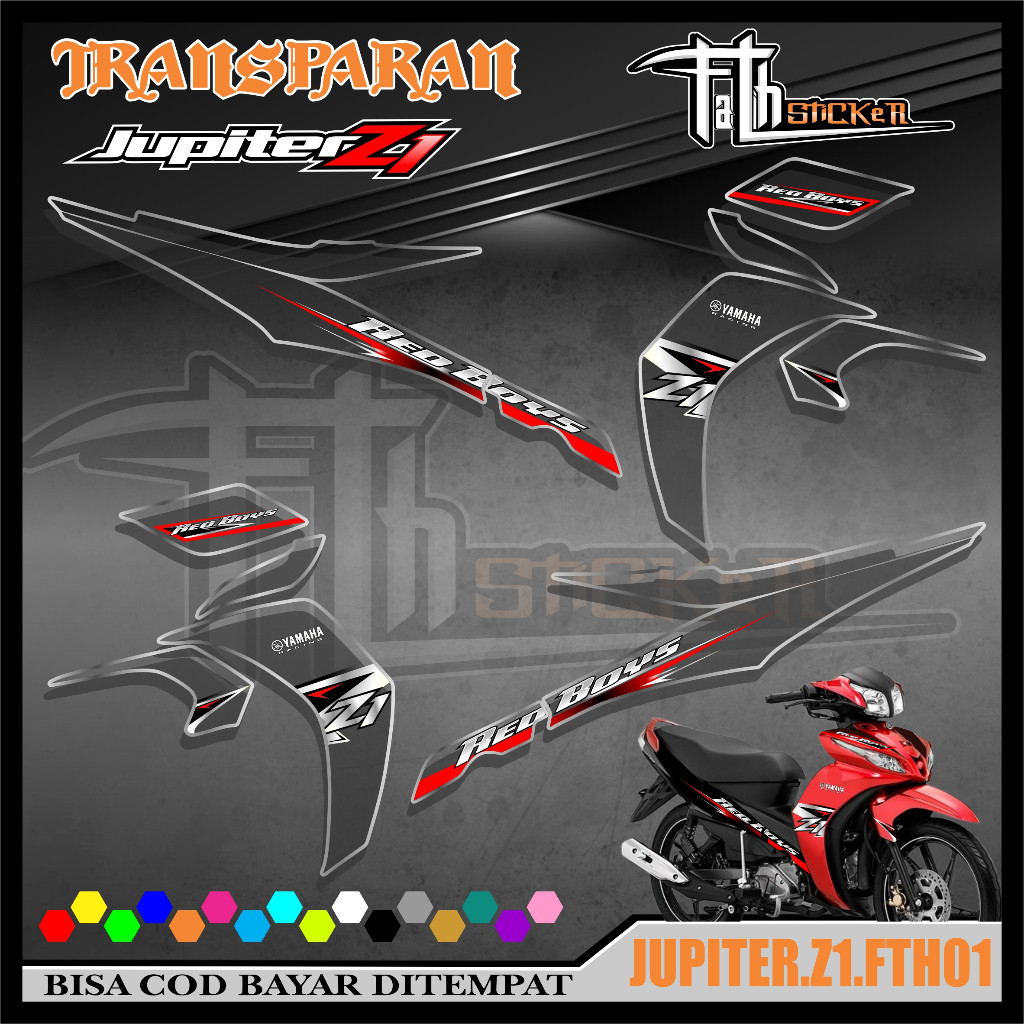 Transparent Striping YAMAHA JUPITER Z1 Variation Sticker Sticker list ...