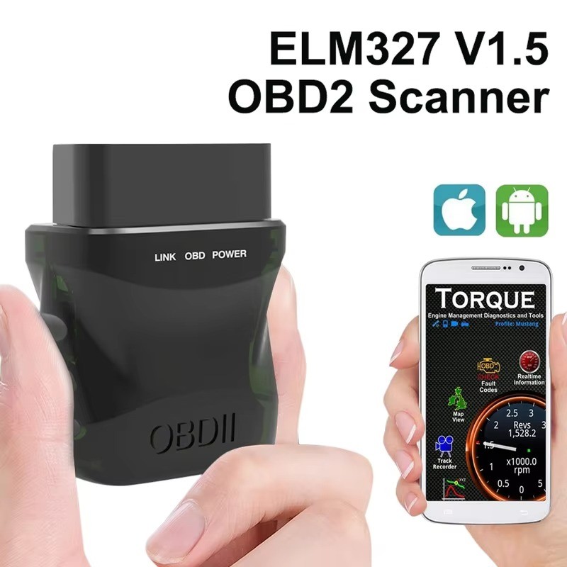 ELM327 V1.5 OBD2 Scanner Bluetooth 4.0 OBD2 Car Diagnostic Tool OBDII ...