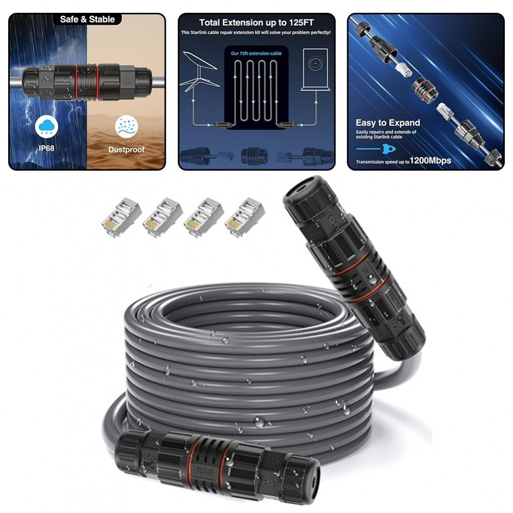 Efficiently Extend Your Network Range with Our Robust 75ft For Starlink ...