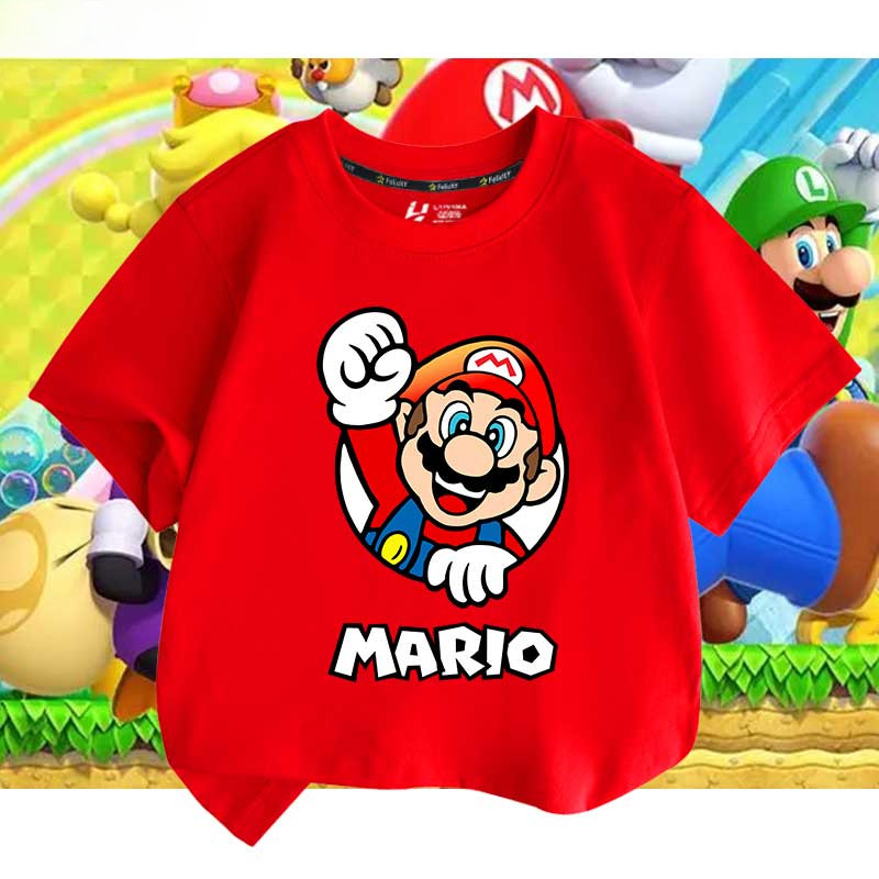 Super Mario Bros Mario Luigi Game Inspired T-Shirt For Kids And ...