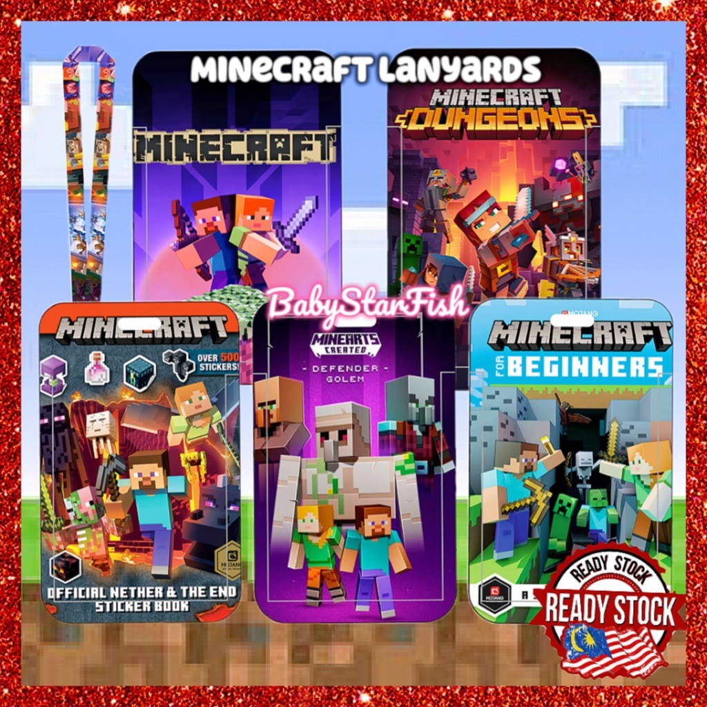Ready Stock Lanyard Minecraft Student Card holder Anime Boy lanyards ...