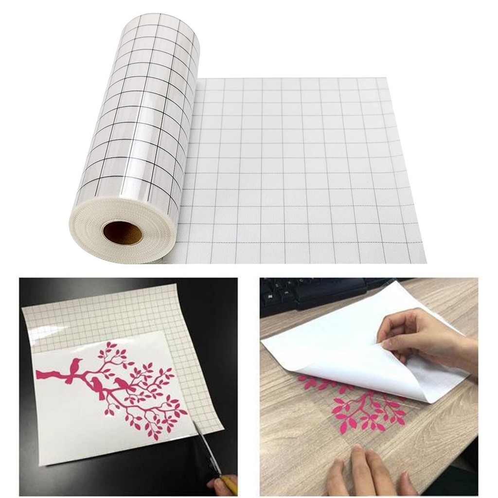 [uguuiya] Adhesive Vinyl Transfer Paper Tape Sheet/ with Alignment Mid ...