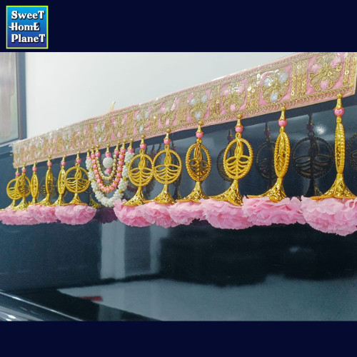 90cm Pink New Flower Thoranam TR-14 3ft Wall Hanging Home Decoration ...