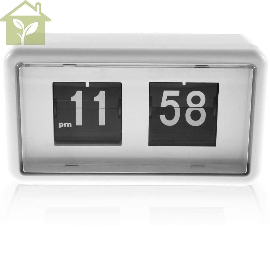 Flip Desk Clock Digital Auto Flip Clock Vintage Table Clock Battery ...