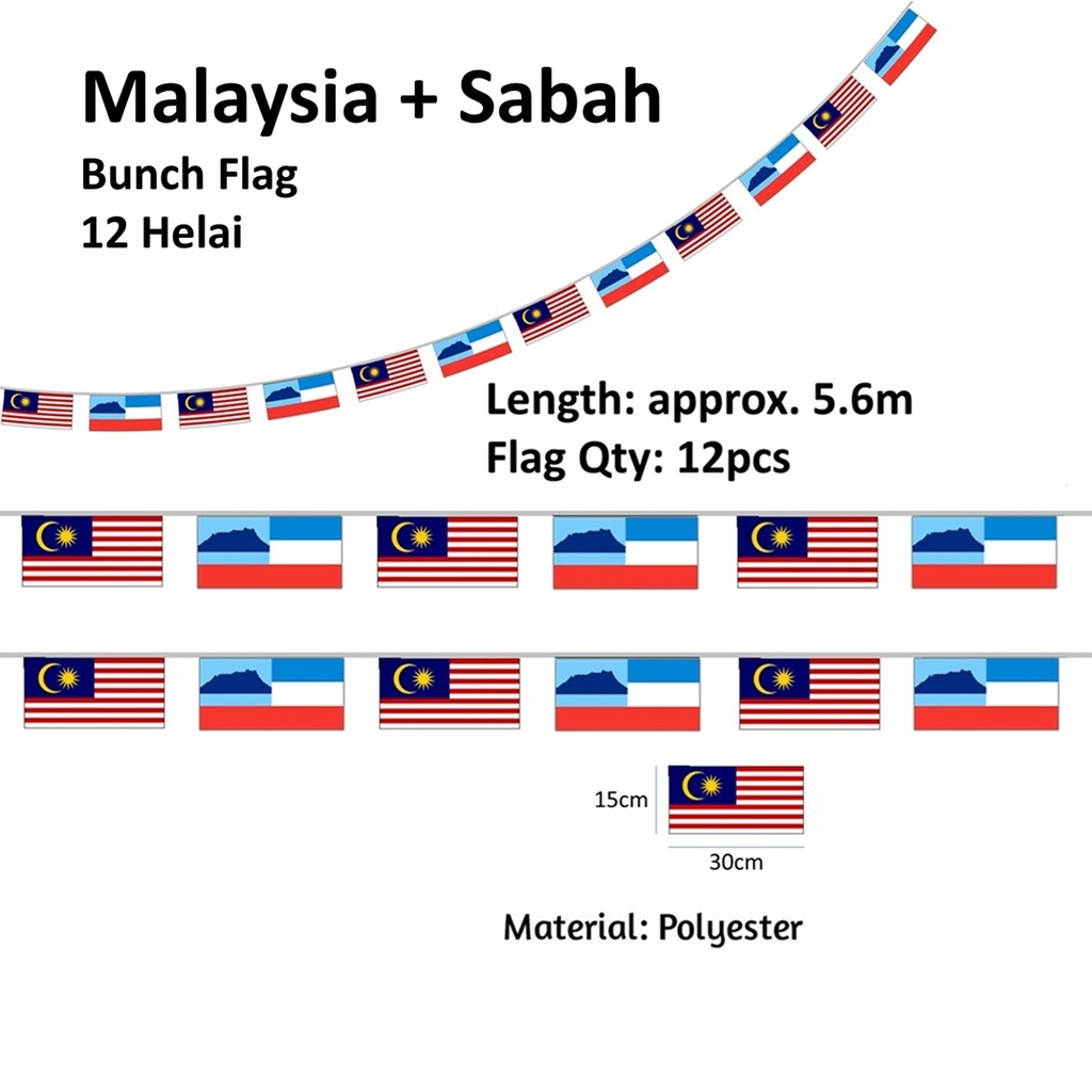 Malaysia Bunch Flag All States Bunch Flag Bendera Kecil Malaysia ...