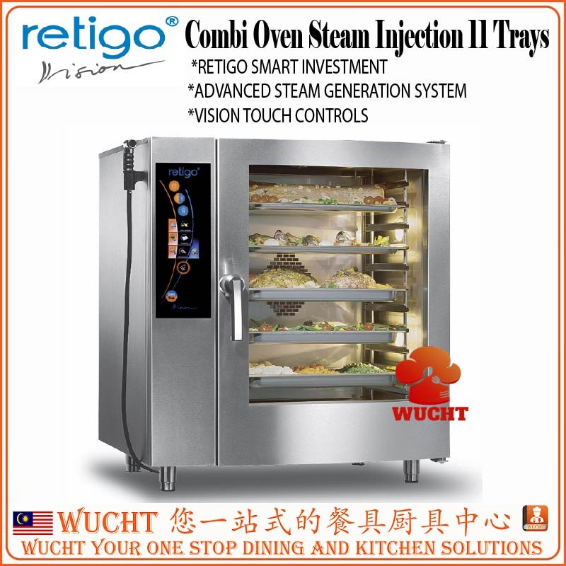 【WUCHT】RETIGO Blue Vision Combi Oven Steam Injection 11 Trays GN 1/1 ...