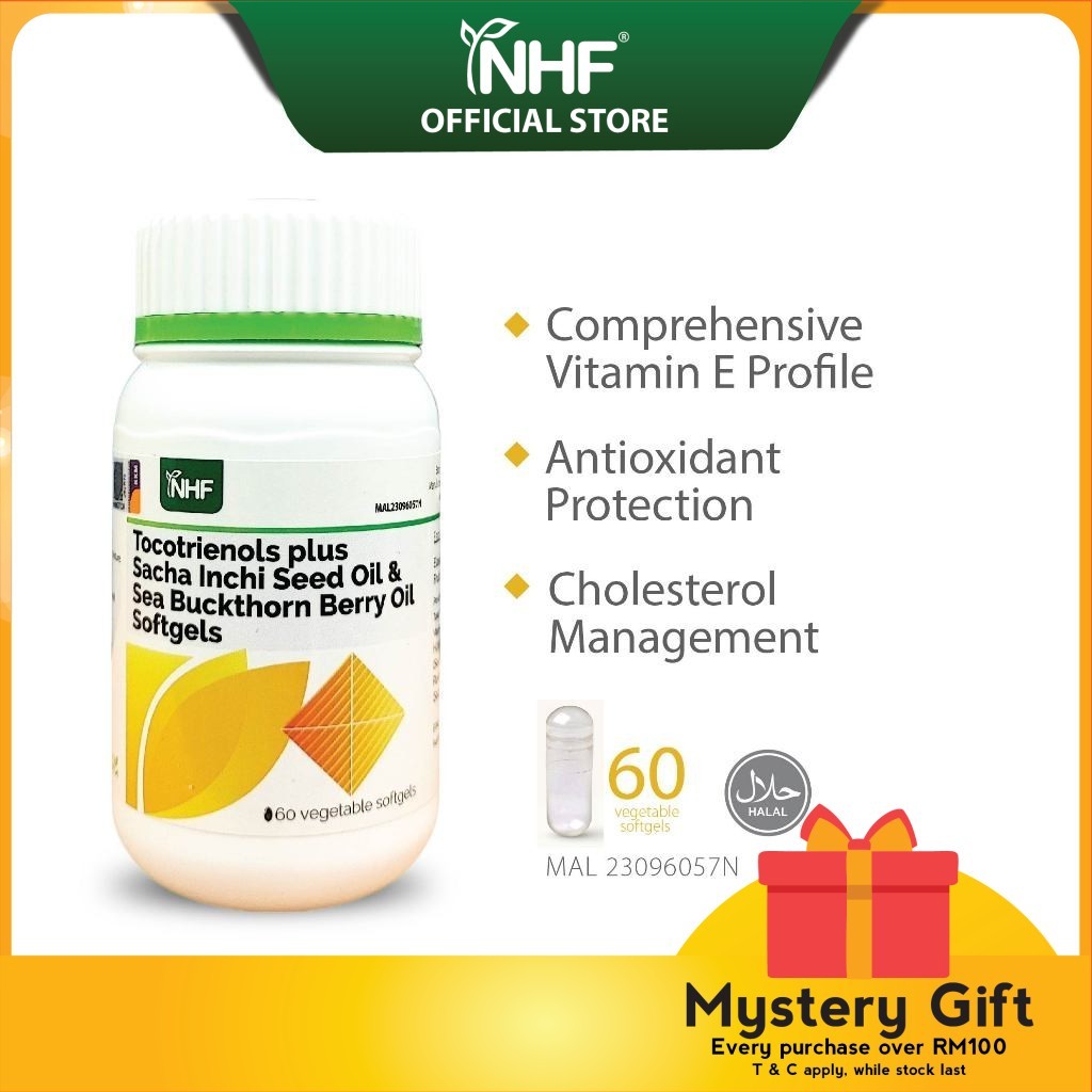 NHF Tocotrienols Plus, Vitamin E, Reduce Cholesterol, Blood Circulation ...
