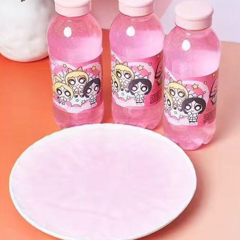 (CFC) POWERPUFF GIRL WATER SLIME BIG BOTTLE TOY pink glitter soft ...