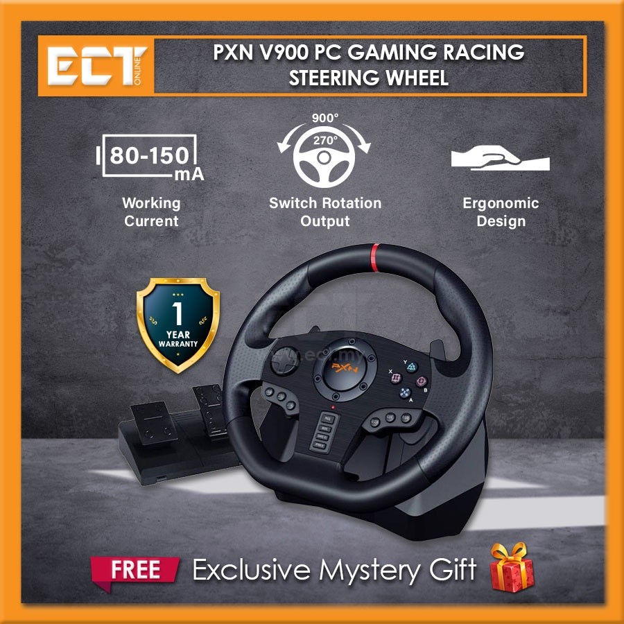 PXN V900 PC Gaming Racing Steering Wheel - 270 / 900 Degree Rotation ...