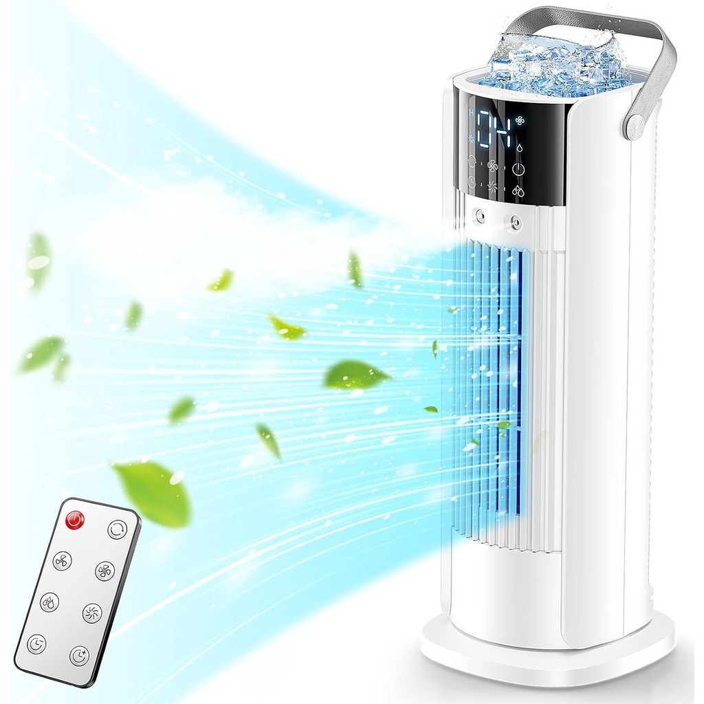 Portable Air Conditioner 5-in-1 Evaporative Air Cooler & Remote Control ...