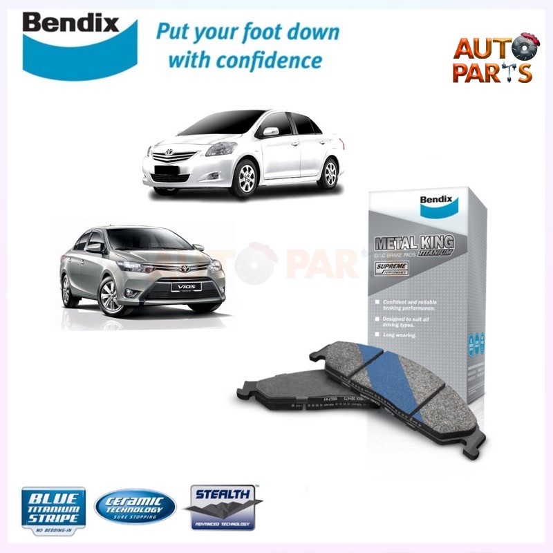 Original Bendix DB1785MKT Front Brake Pad - Toyota Vios NCP93/ NCP150 ...