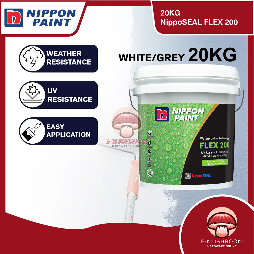 20kg Nippon Paint Flex 200 Acrylic Waterproofing NippoSEAL FLEX 200 ...
