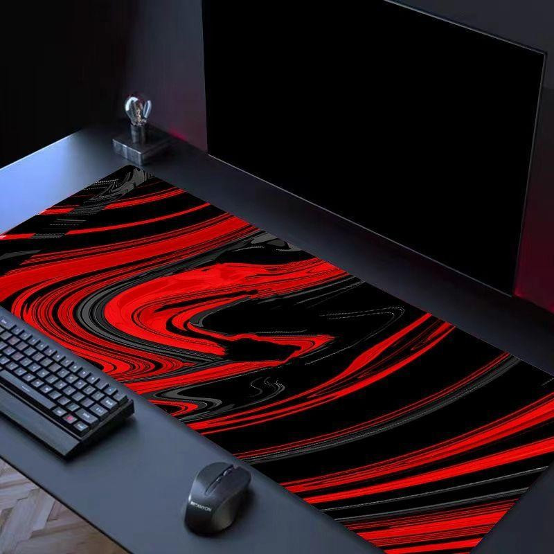 Extra Large 90x40cm Liquid Metal Design Desk Mat | Abstract Art Mouse ...