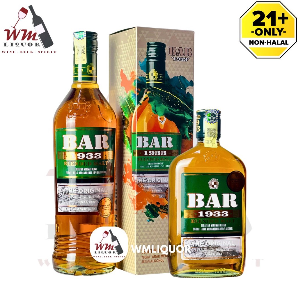 Bar 1933 Whisky Blended Malt 700ML / 350ML -Brandy/Whisky/Rum/Gin/Wine ...
