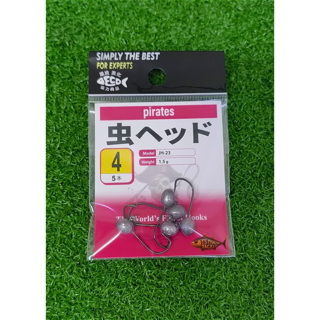 PIRATES Worm Hook Ajing JH-23 / Fishing Hook / Soft Plastic Bait Hook ...