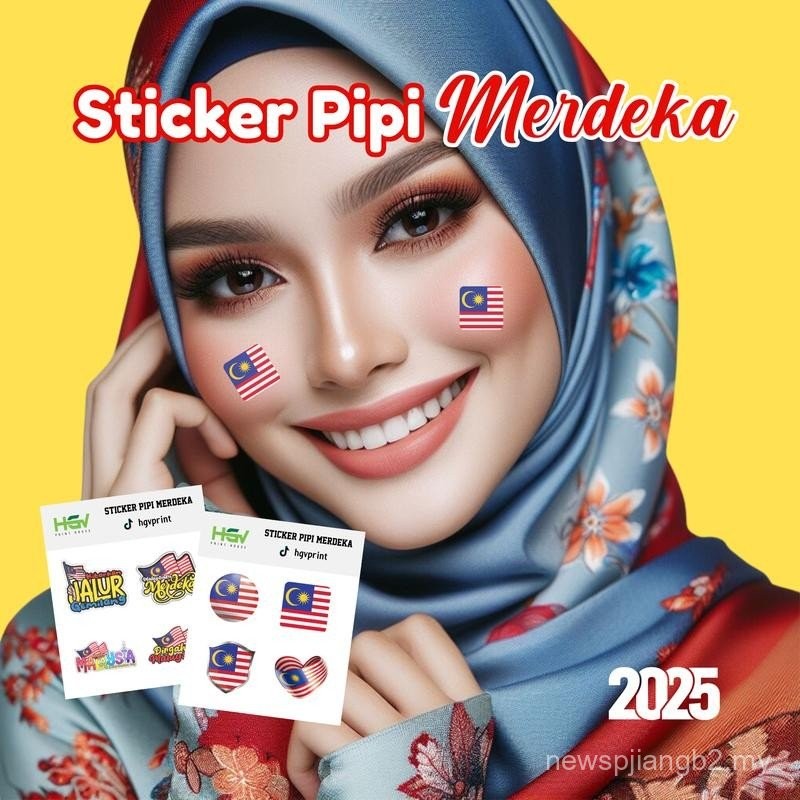 Stiker Pipi Merdeka Malaysia Lutsinar 2025 | 6 Corak Eksklusif Aksesori ...