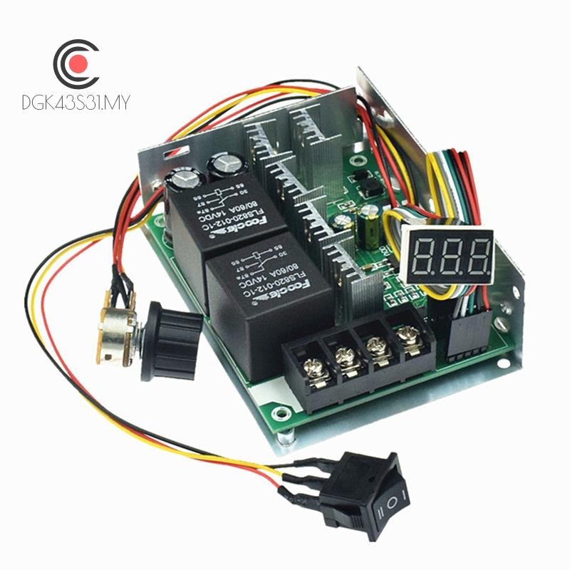 PWM DC Motor Speed Controller Digital Display 0-100% Adjustable Drive ...