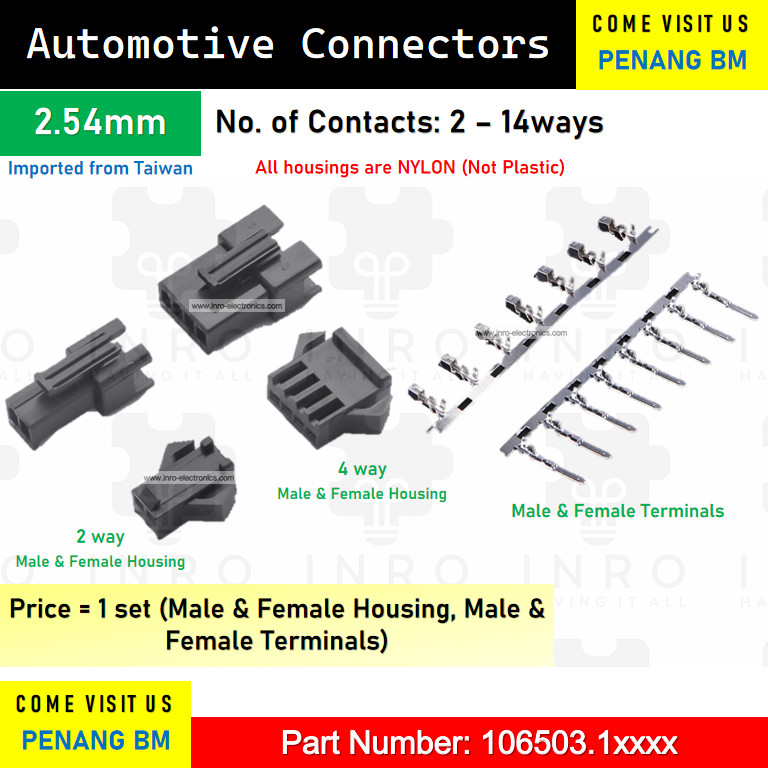 (1 SET) 2.54MM SM Connector Plug Pitch Female and Male Housing ...