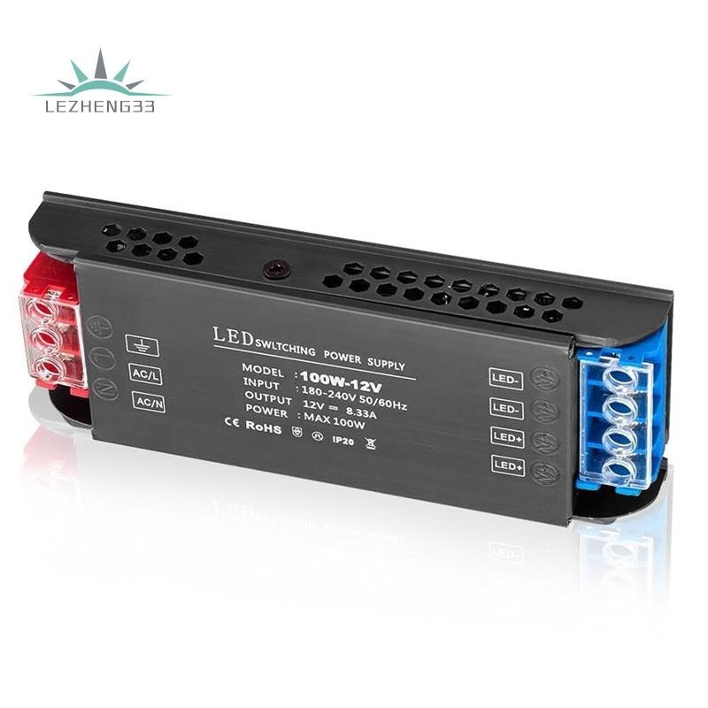 LED Transformer 12 V 100 W, LED Transformer 230 V to 12 Volt DC, Power ...