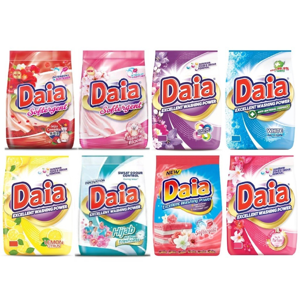 DAIA DETERGENT POWDER & SOFTENER [750g/720g] [Laundry Powder Detergent ...