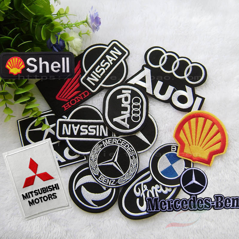 Sewn on Iron on Car Logo Badge Embroidery Honda Audi Nissan Racing ...