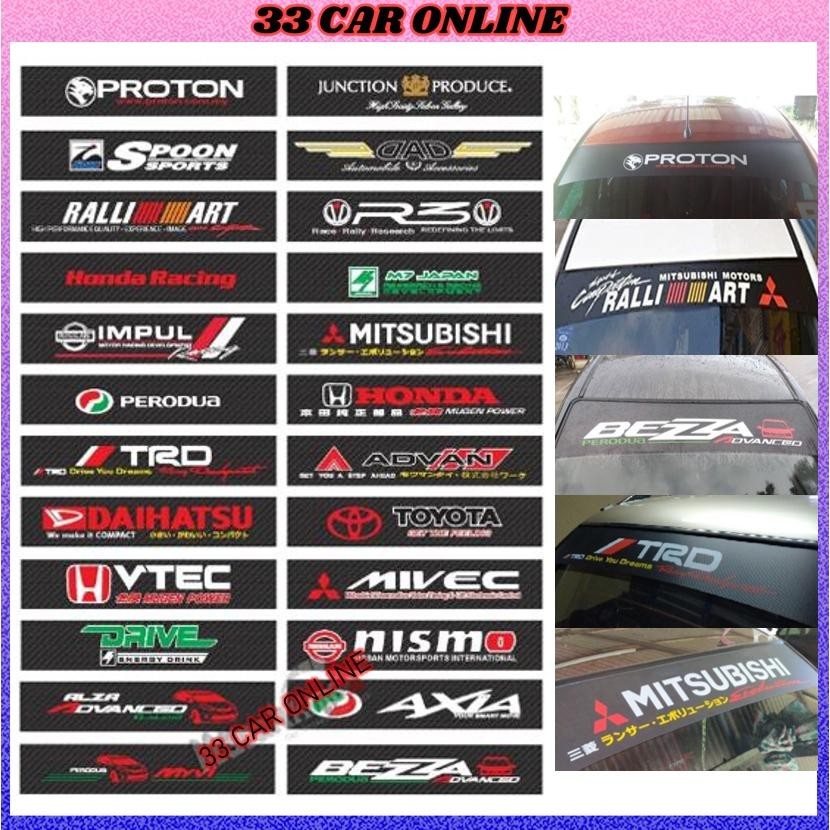 (CARBON) 10 Inch" Front Or Rear 130cmX24cm Windscreen Windshield Window ...
