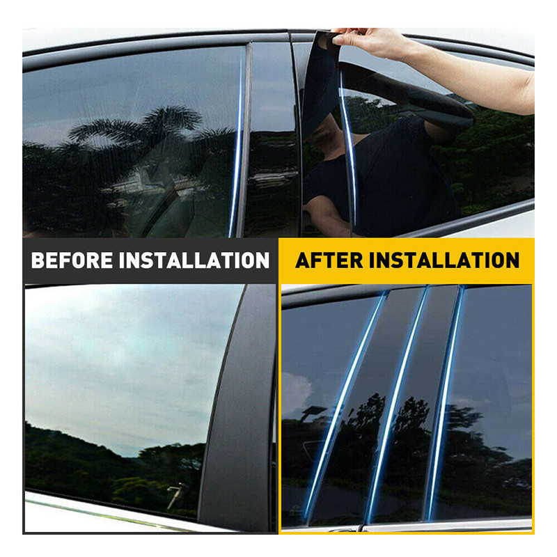 {NEW HOT} 6pcs Car Door Side Pillar Post Stickers Fit for Toyota Veloz ...