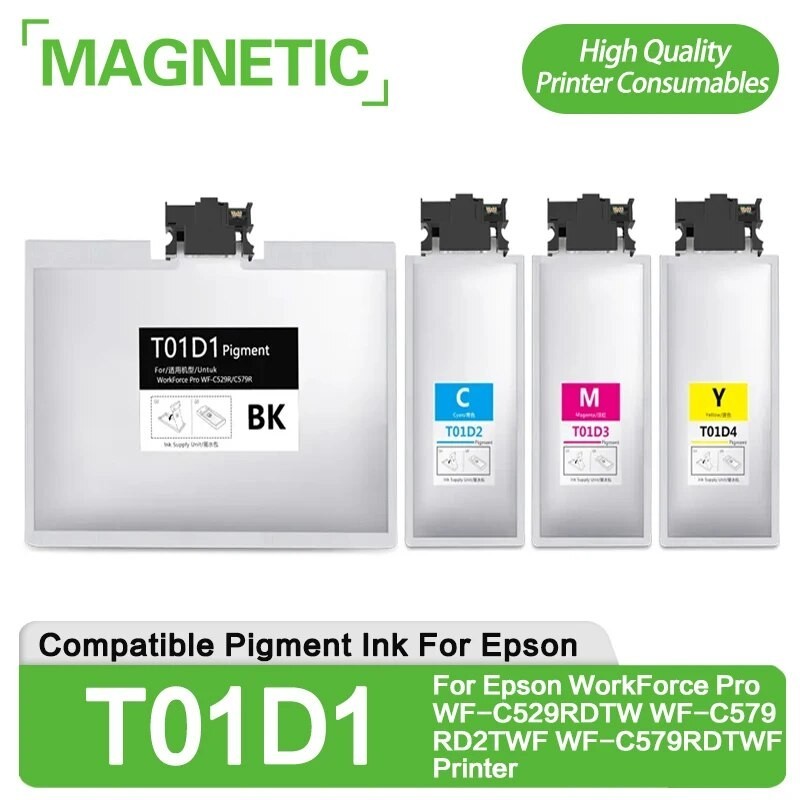 T01D1 T01D2 T01D3 T01D4 Ink Cartridge Pigment Ink For Epson Workforce ...