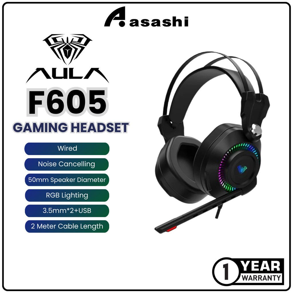 AULA F605 Gaming Headset | Shopee Malaysia