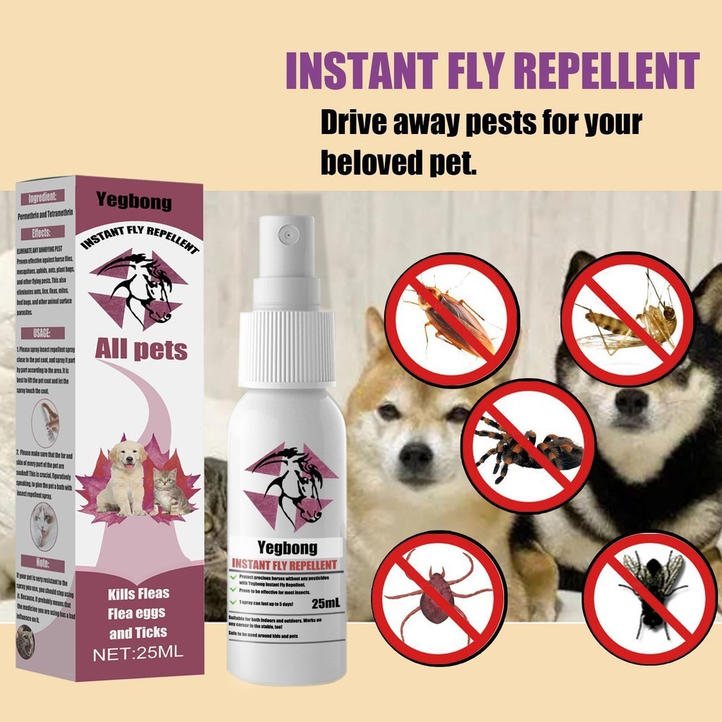Pet Antipruritic and Insect Repellent Dog Cat Flea Repellent Cat Dog ...