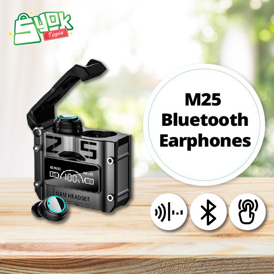 [M25 Wireless Earphones] Gaming Bluetooth Waterproof Wireless Headphone ...