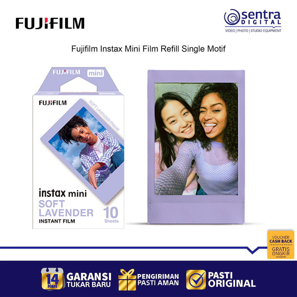 Fujifilm Instax Mini Refill Paper Motif Contents of 10 - Soft Lavender ...