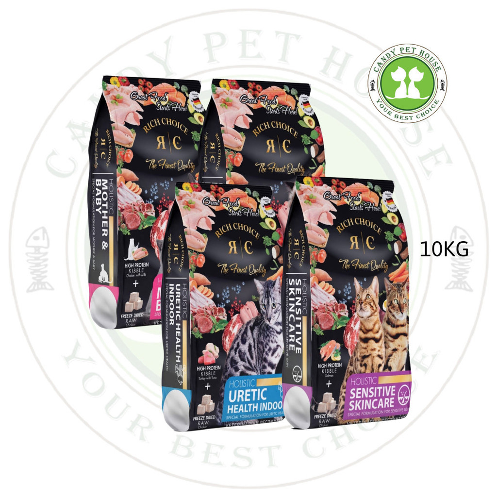 Rich Choice Holistic Dry Cat Food Mother & Baby / Uretic Health Indoor ...
