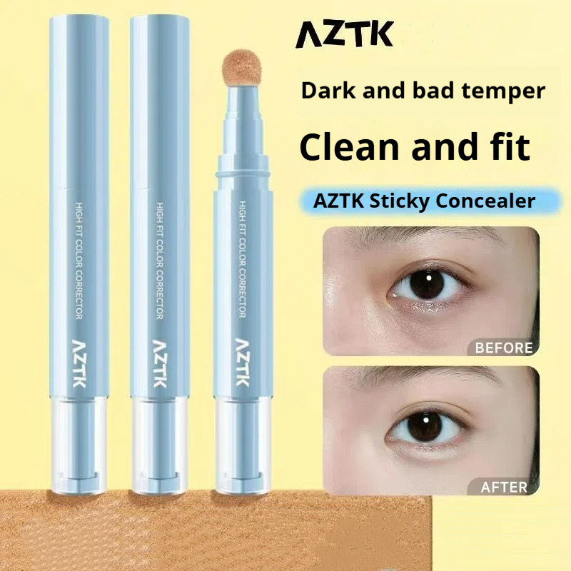 AZTK Stick-on Correcting Concealer Pen Cream 菁之贴贴修颜遮瑕液笔乳 Long-lasting ...